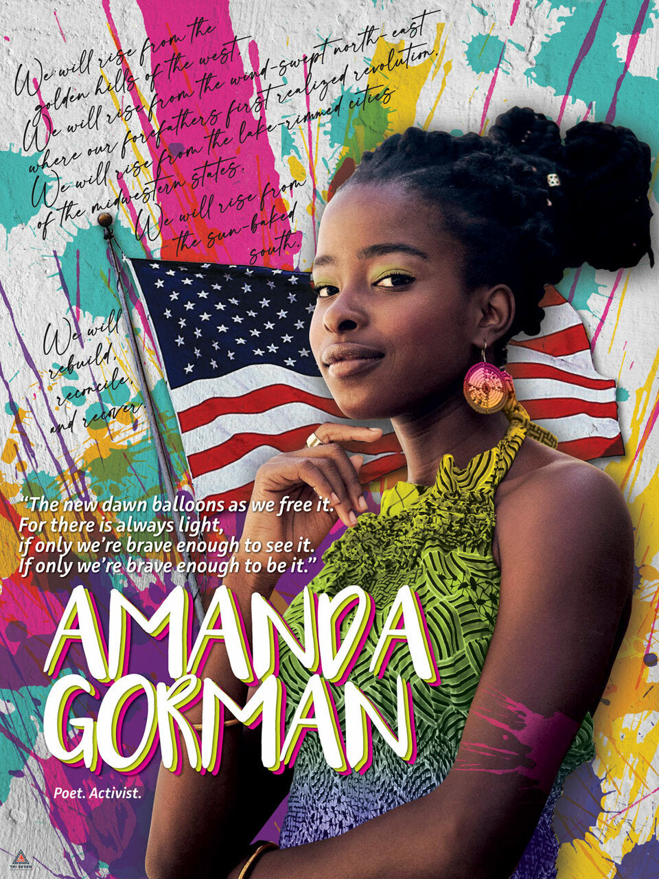 Amanda Gorman Poster Poem Poet Laureate Educational Print (18"x24 ...